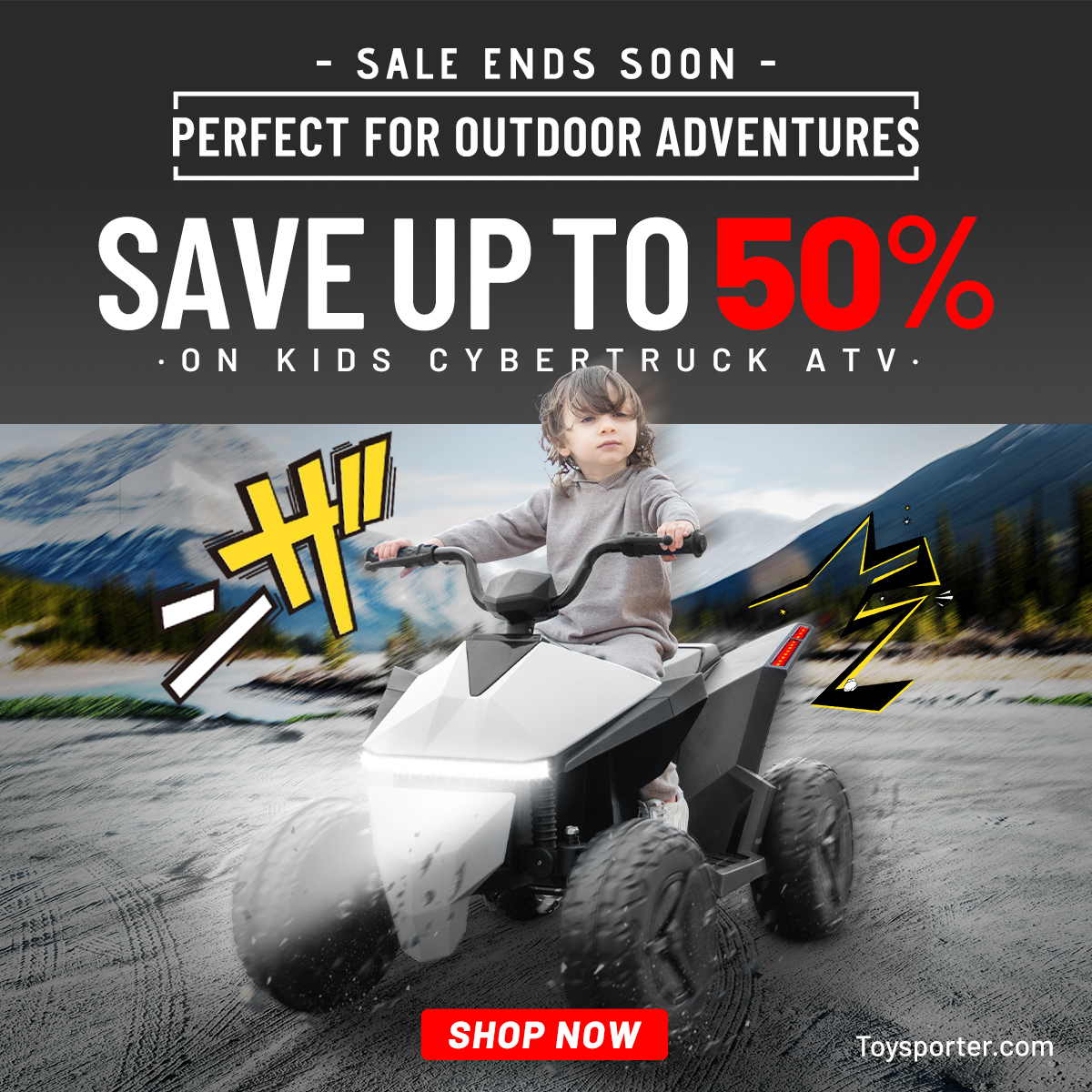 Cybertruck ATV for Kids: The Future of Ride-On Fun - Toys-Porter